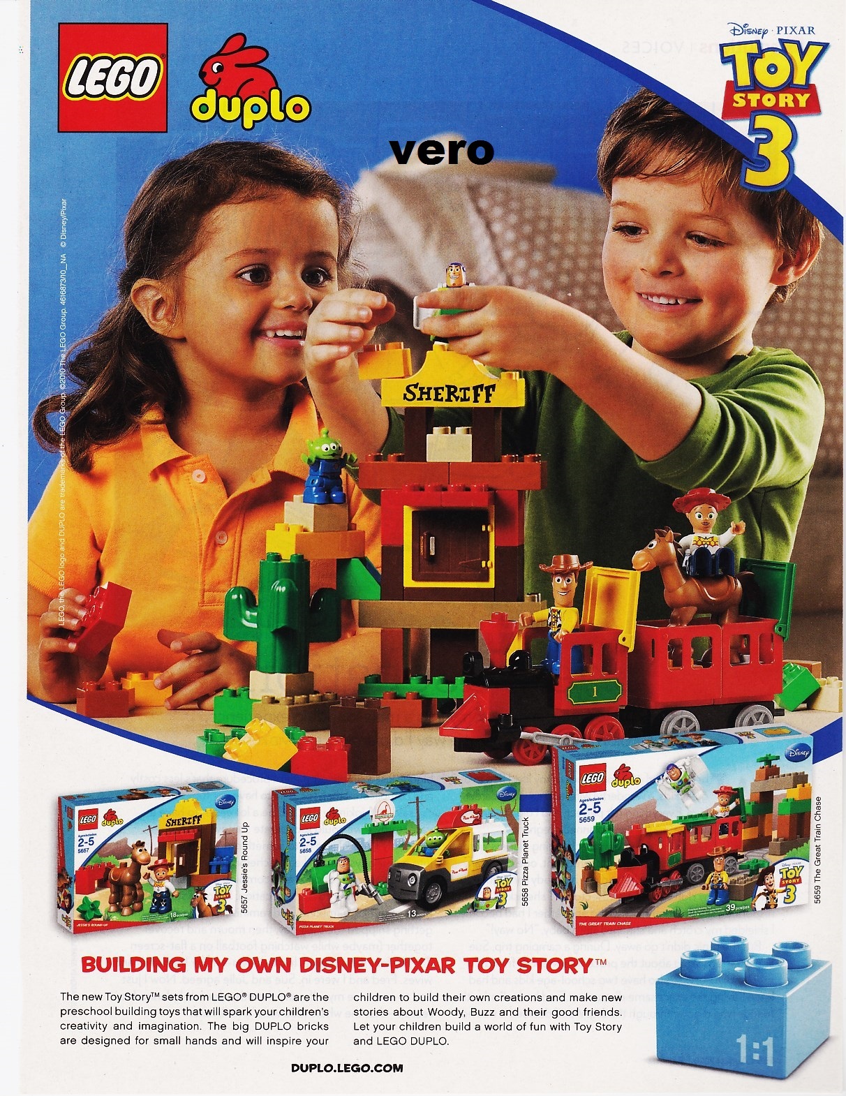 LEGO 2010 magazine ad print art clipping DUPLO toy story 3 ...