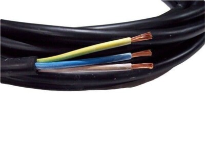 6mm x 3Core Rubber Cable Flex H07RN-F H07RNF Heavy Duty 40Amp Cooker ...