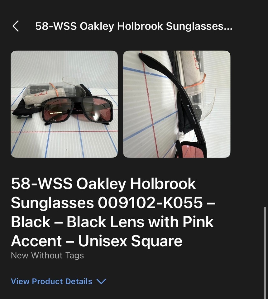Oakley Holbrook Sunglasses 009102 -k055 black lens with pink accent ...