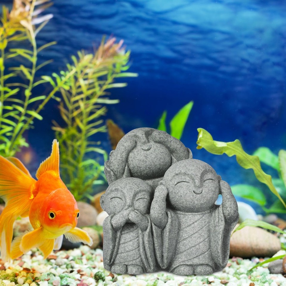 Fish Tank Decoration Japanese Statue Stone Aquarium Figurine Japanese ...