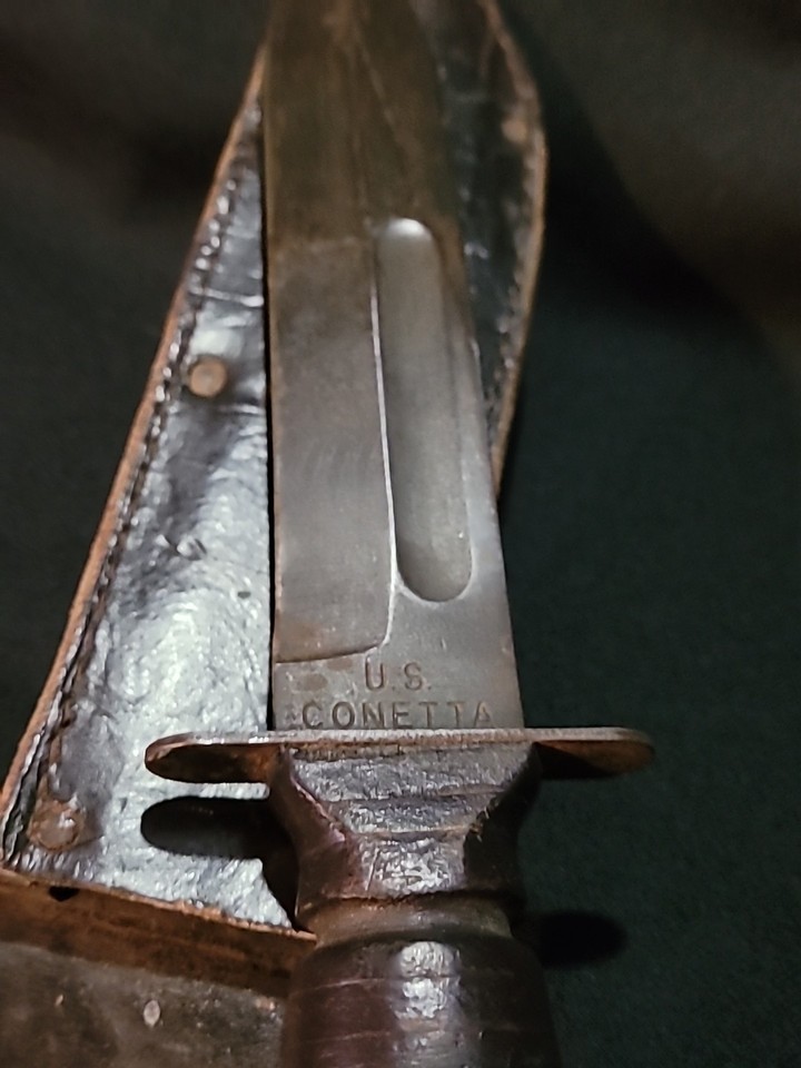 US Military Knife + CONETTA MK2 + Sheath / Original Vietnam Era Marines ...