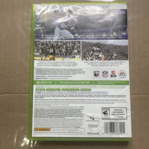 Madden NFL 17 (Microsoft Xbox 360, 2016) Case Cracked 14633368901| eBay