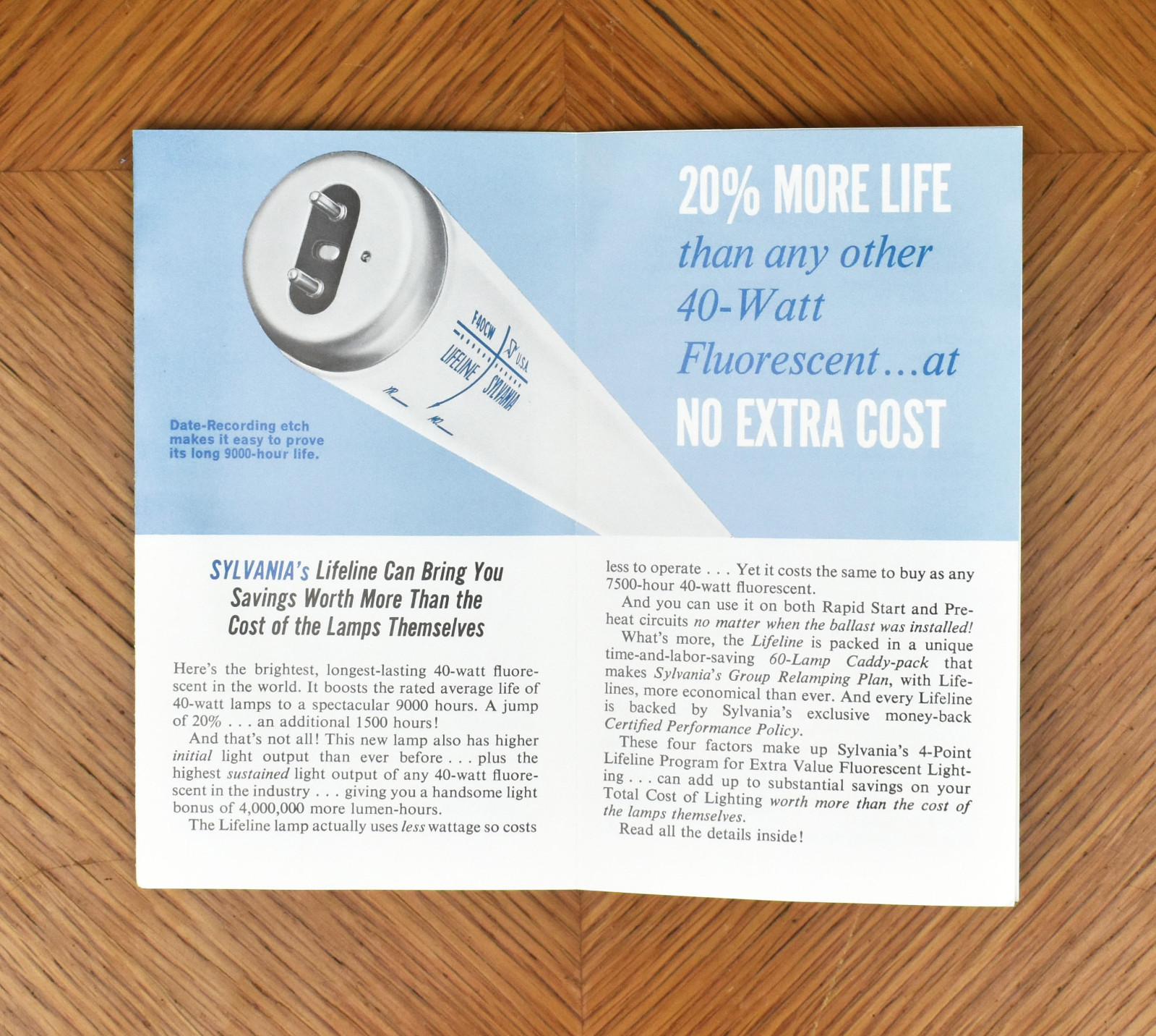 VTG 1960s Paper Ad Ephemera Sylvania Lifeline Fluorescent Lamp Booklet ...