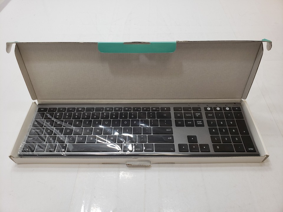 Jellycomb Wireless Keyboard Slim Rechargeable Ten Key Space Grey New ...