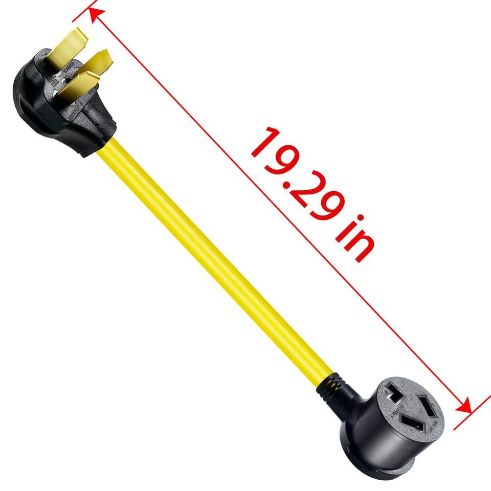 10-50P 50-Amp 3-Prong Old Dryer/Range Plug to 10-30R 3-Prong Dryer ...