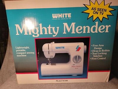 WHITE Mighty Mender Sewing Machine W100 Mechanical Portable Light ...