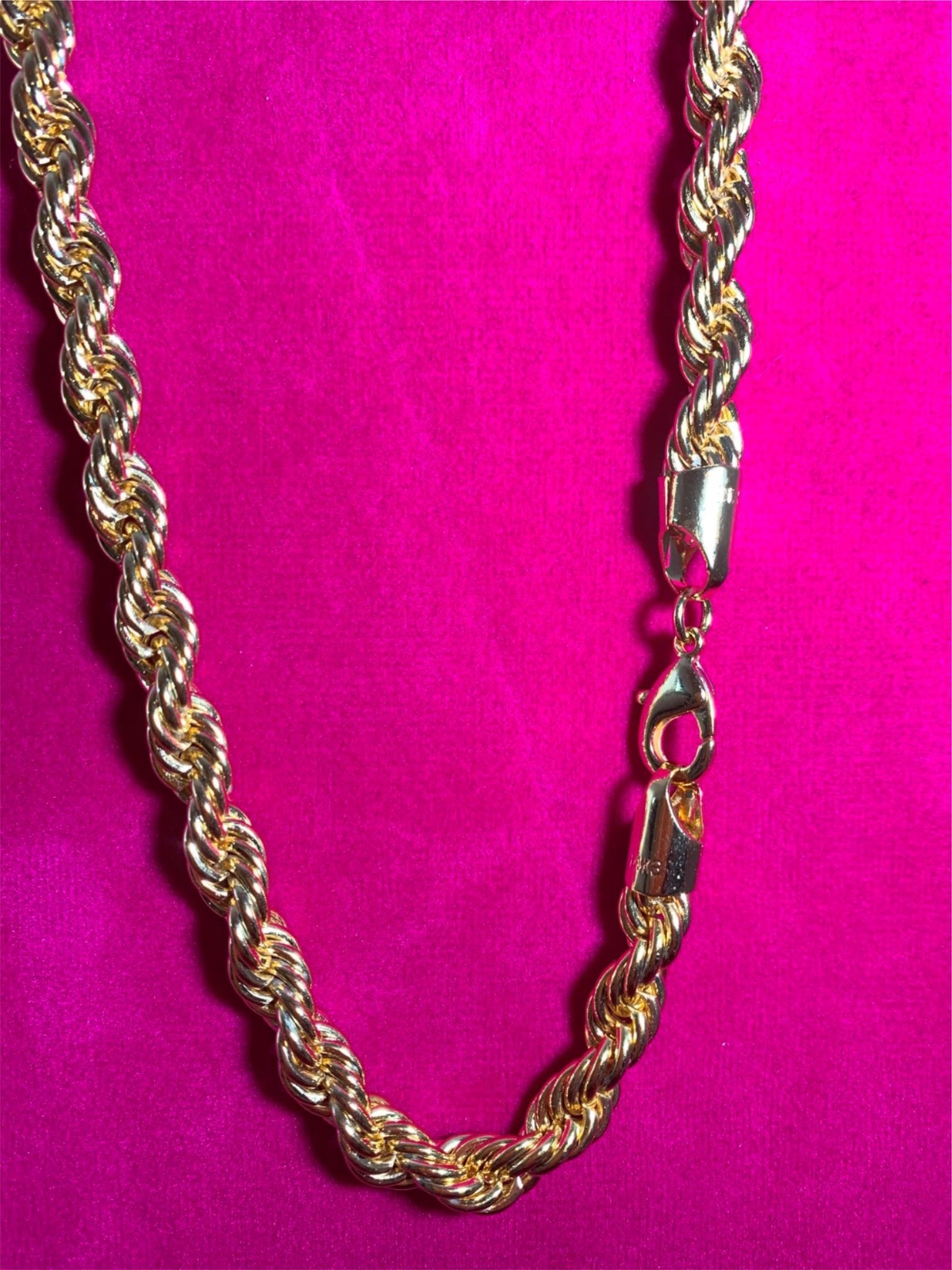 24"-36" 14kt GOLD PLATED 7mm ROPE RUN DMC HIP HOP CHAIN NECKLACE | eBay