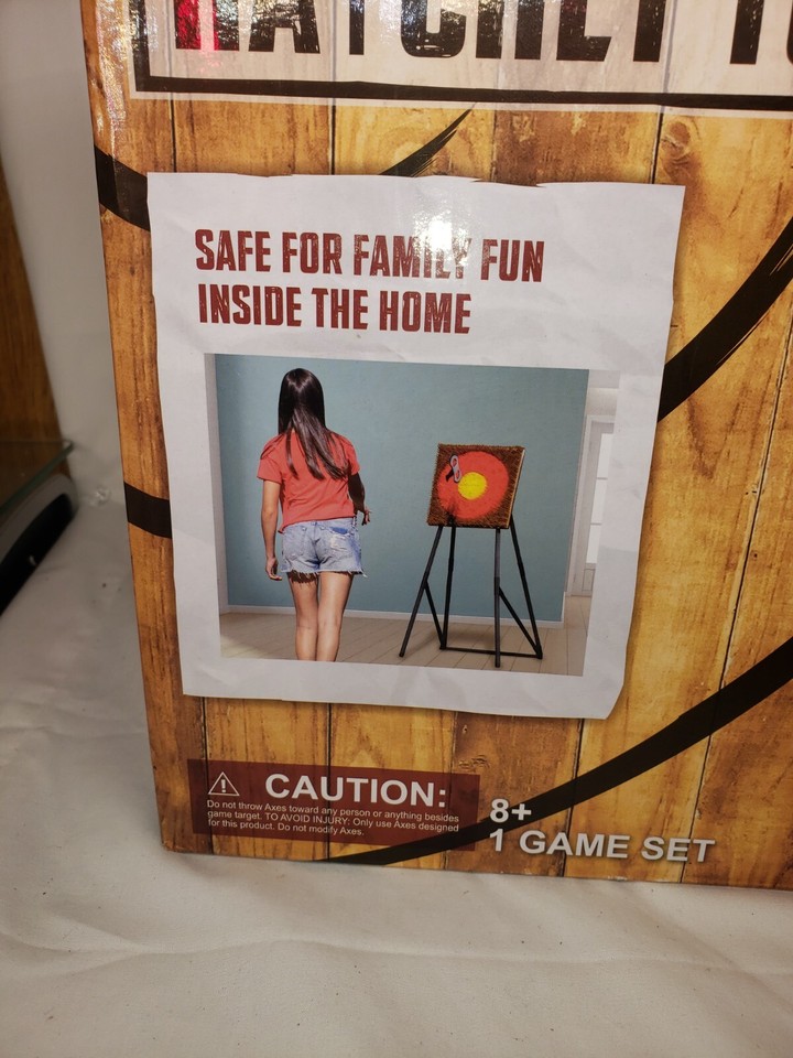 Ultimate Hatchet Toss, Axe Throwing Target Set, 3 Safety Throwing Axes ...