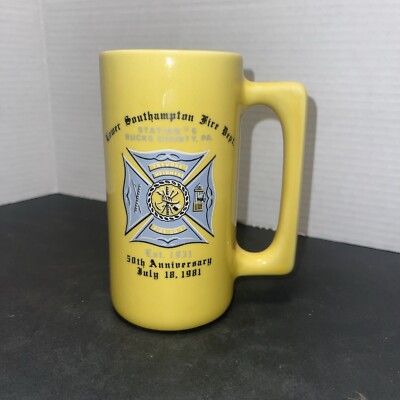 Vintage Lower Southampton Fire Company, 1981 Cup Mug Beer Stein Mug | eBay
