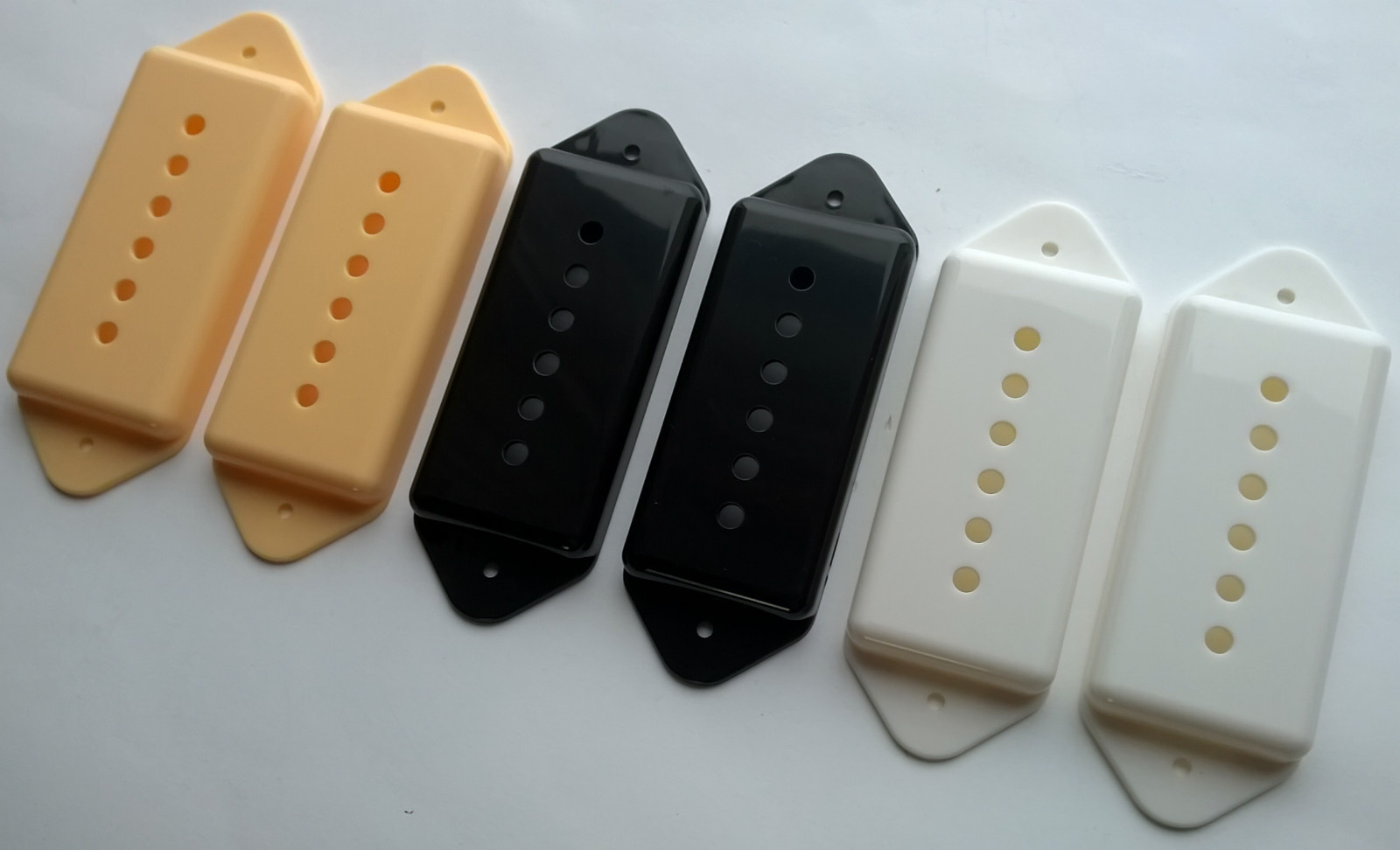 P90 Dogear pickup covers / bobbins: Black / Cream / White: 50/52mm pole ...