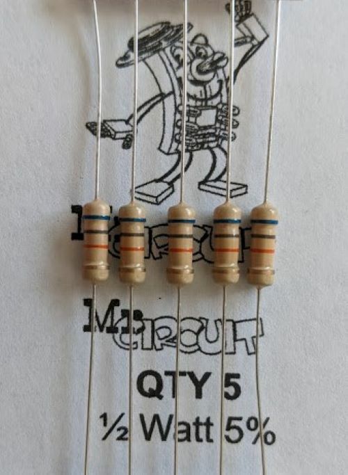 100 ea - 1/2 W 5% carbon film resistor tan -Choose 130 Values 1 ohm ...