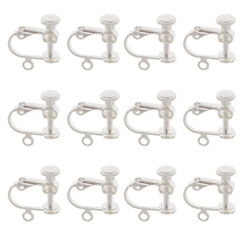 6Pairs Non Piercing Copper Adjustable Screw Back Earring Clips Hook ...
