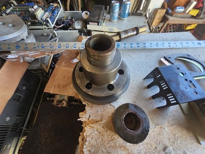 5C CNC PULLBACK COLLET CHUCK NOSE PIECE A2-6 MOUNT WITH ADAPTER MAZAK ...