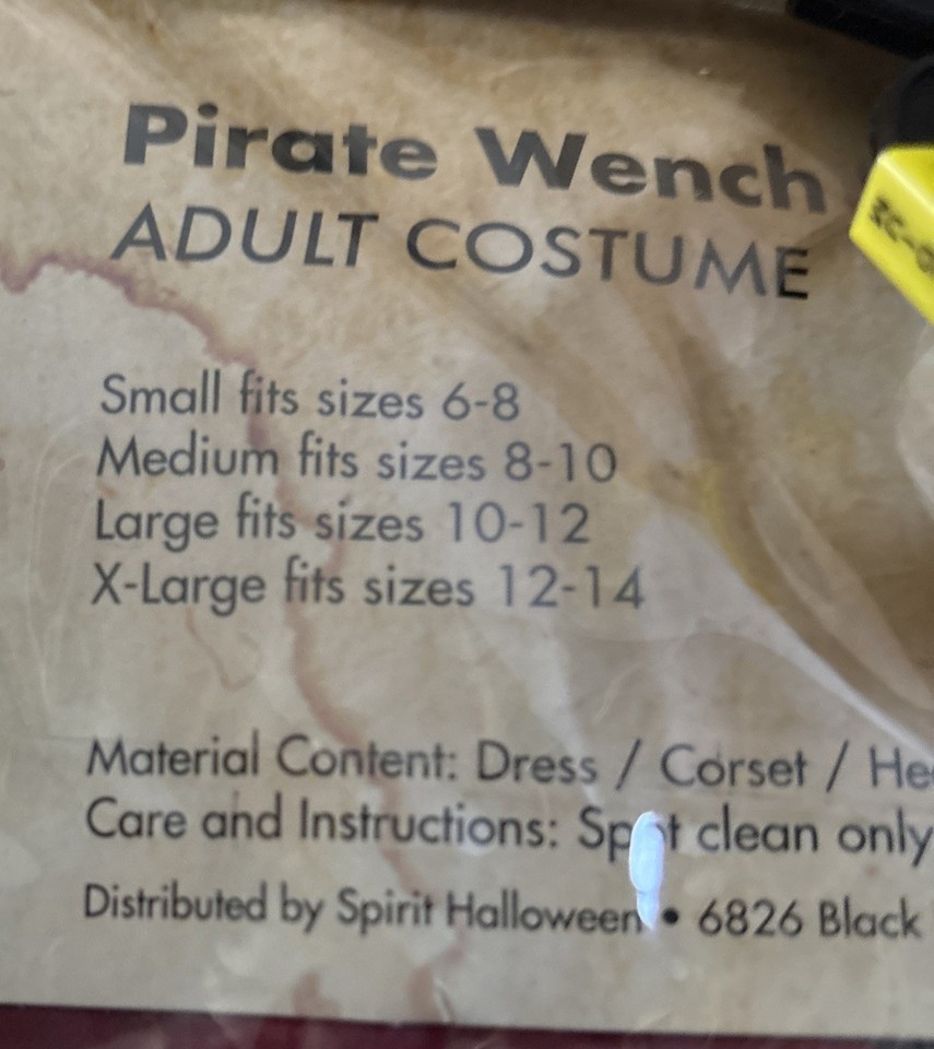 NEW CALIFORNIA COSTUME PIRATE WENCH ADULT COSTUME HALLOWEEN BUCCANEER ...