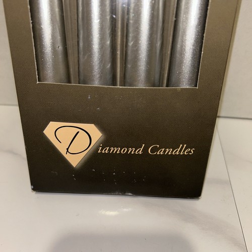 Vtg NIB Silver Metallic Lacquer Taper Candles Set Of 4 Imported From ...