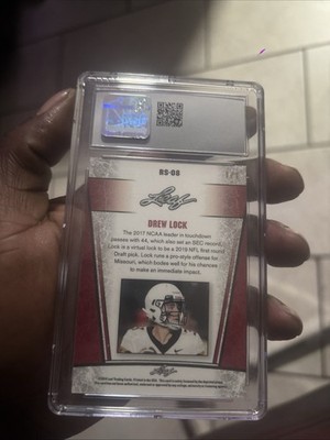 DREW LOCK 2019 LEAF VALIANT GOLD PROOF CARD #1/1 BRONCOS MISSOURI ...