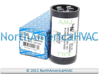 Motor Start Capacitor 161-193 MFD 165 VAC MARS 11033 | eBay