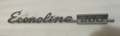 Vintage Ford Econoline Van Metal Emblem Script Ornament Classic Cars ...