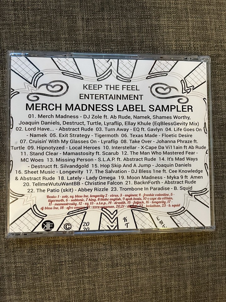 Abstract Rude - Merch Madness CD - Namek, Myka 9, Scarub, DJ Zole RARE ...