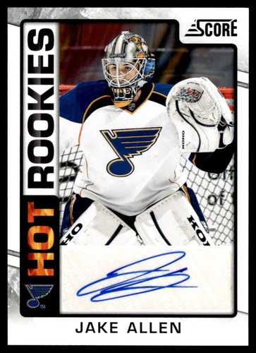 2012-13 Score Rookie Autographs Jake Allen Rookie Auto St. Louis Blues ...