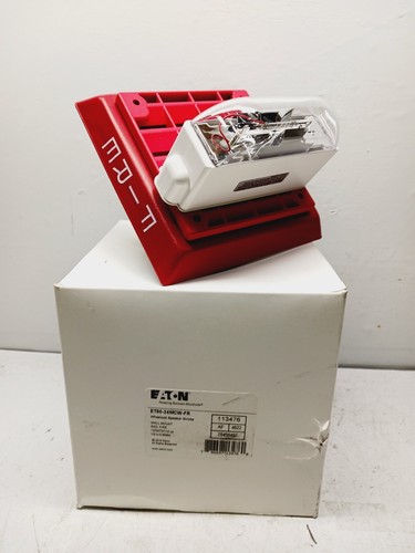 NEW EATON ET80-24MCW-FR WHEELOCK SPEAKER STROBE WALL MOUNT RED | eBay