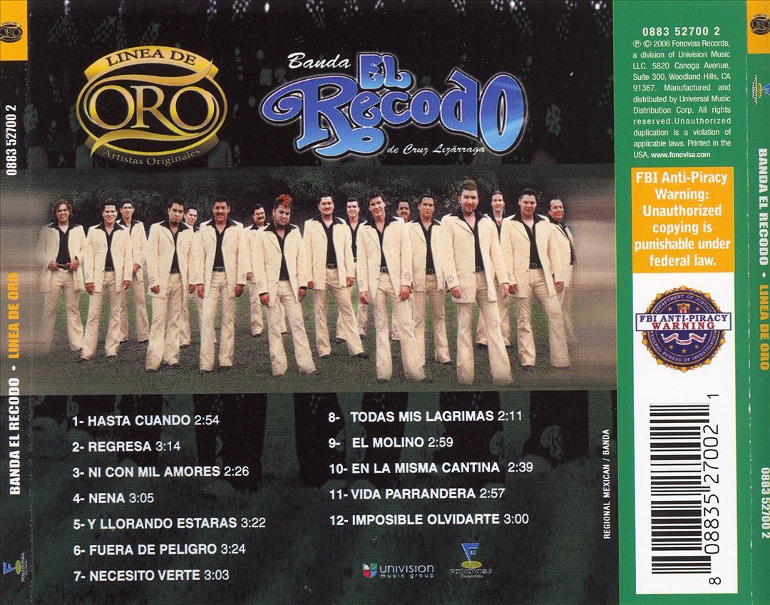 LA BANDA EL RECODO LINEA DE ORO NEW CD 808835270021| eBay