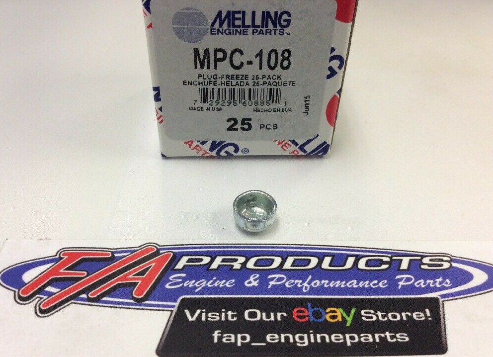 Melling MPC-108 Steel 15/32" Expansion Plugs Deep Cup Engine Freeze Out ...