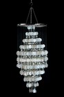EXTRA LARGE CAPIZ SHELL CHANDELIER LIGHT CHROME/SILVER FRAME | eBay