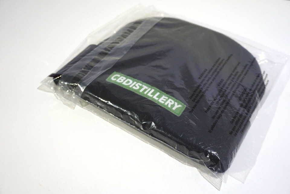 CBDistillery Box Logo Beanie Black White Green Box Stitched Logo BRAND ...