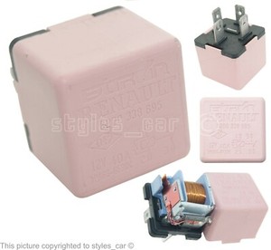 8200338695 Renault Scenic Laguna Megane Clio 4-Pin Light Pink Relay 40A ...