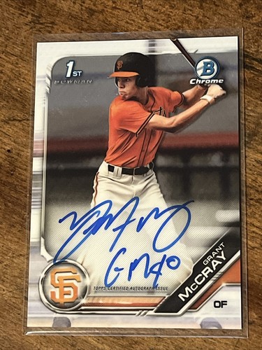 1st 2019 Bowman Chrome AUTO CDA-GM GRANT MC CRAY | eBay