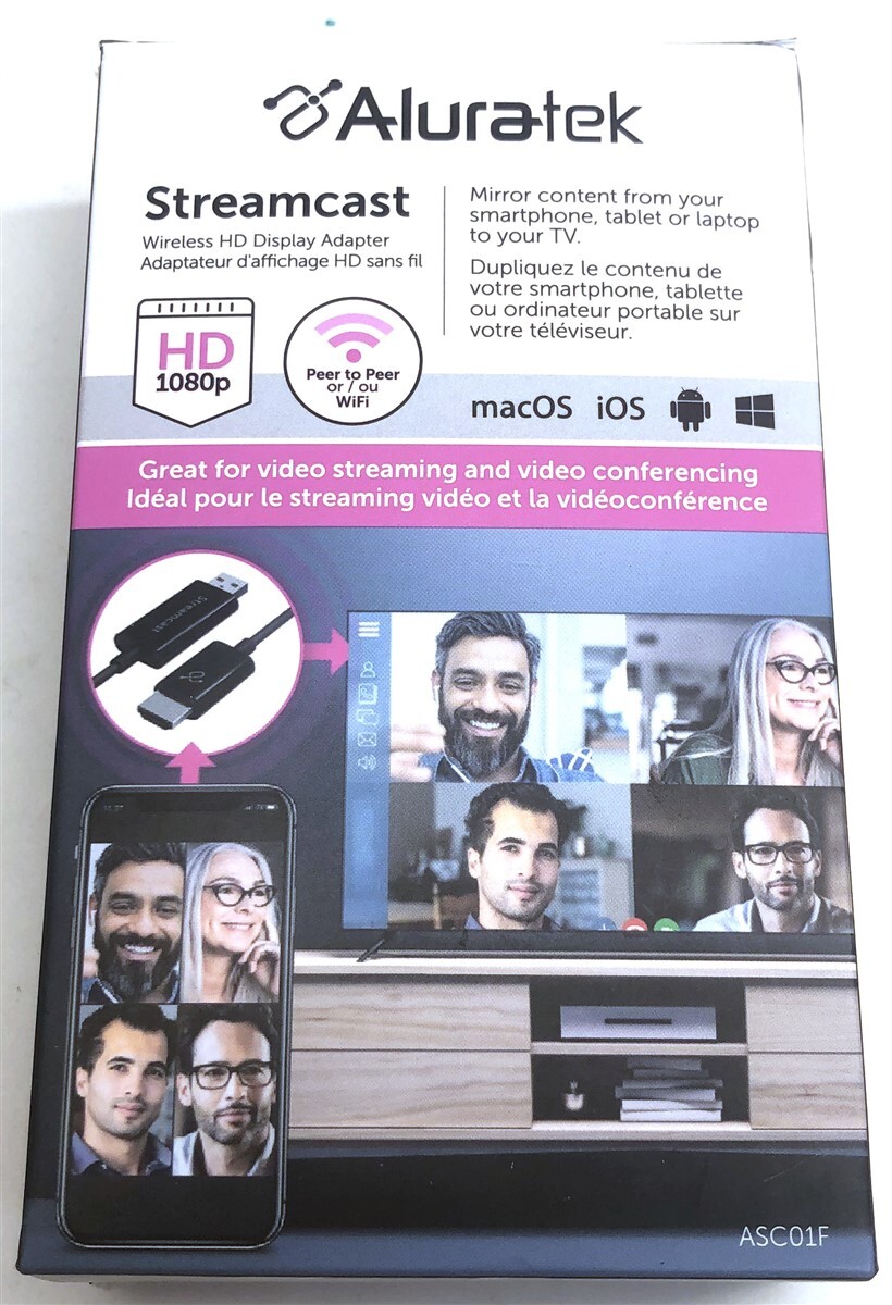 Aluratek Streamcast Wireless HDMI Display/TV adapter for PC/Mobile ...