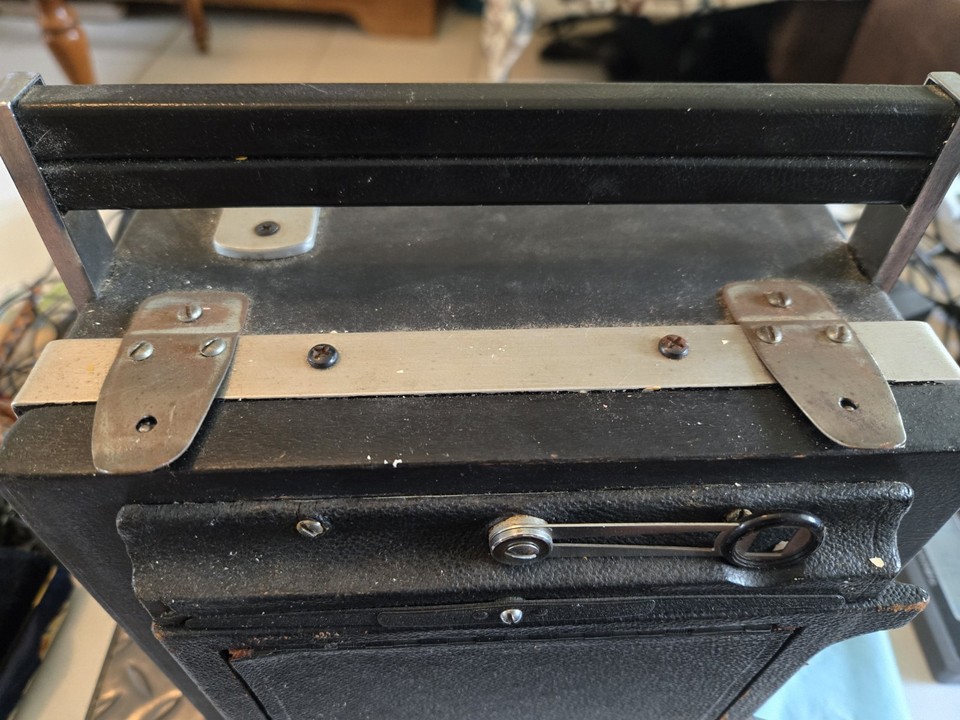 Vintage Large Format Folding Field Camera – Bellows, Square Sheet Film ...