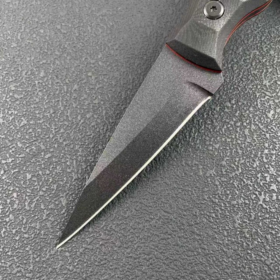 Outdoor Knife Fixed Blade Knife 8Cr13Mov Steel Blade G10 Handle with K ...