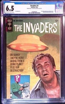 The Invaders #1, DOUBLE COVER ERROR Roy Thinnes ABC-TV UFO CGC 6.5 Gold ...