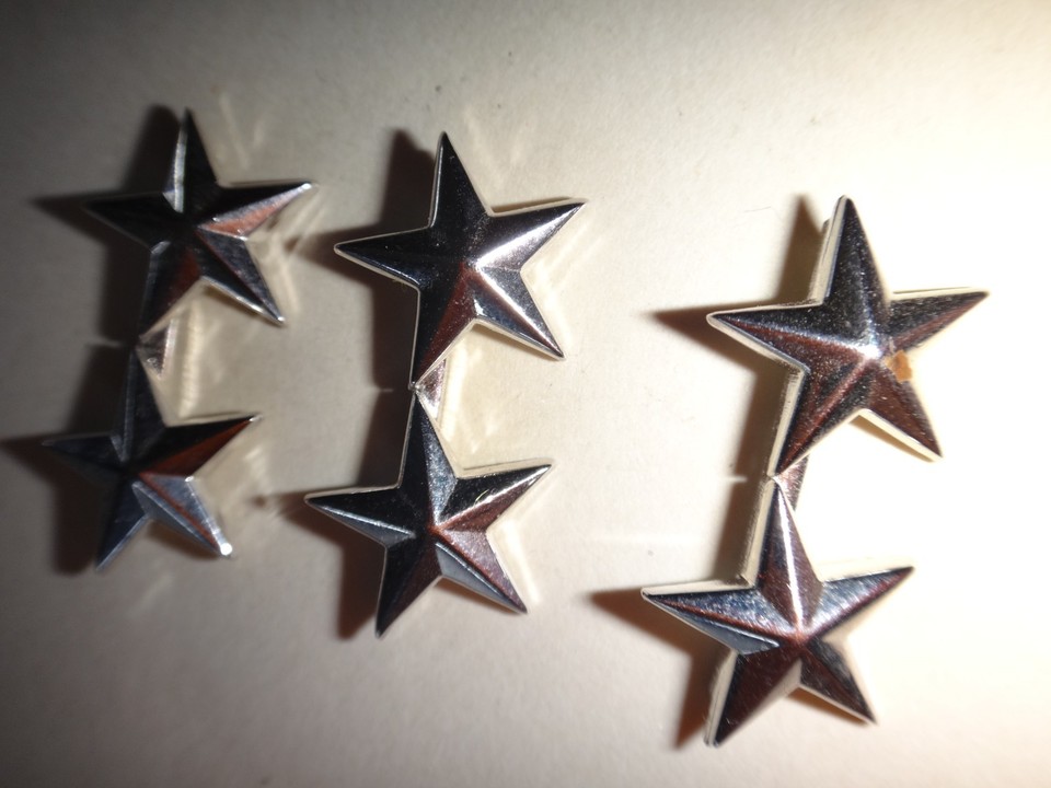 Lot of 3 US Military Major GENERAL Rank Insignia Metal Badges | eBay