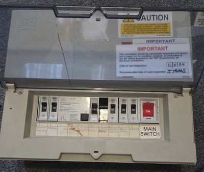 MK 6 way mcb/RCD type 2 metal consumer unit/fuse board for parts | eBay UK