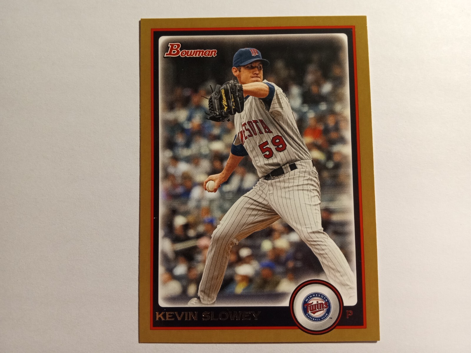 2010 Bowman Gold #116 Kevin Slowey Minnesota Twins | eBay