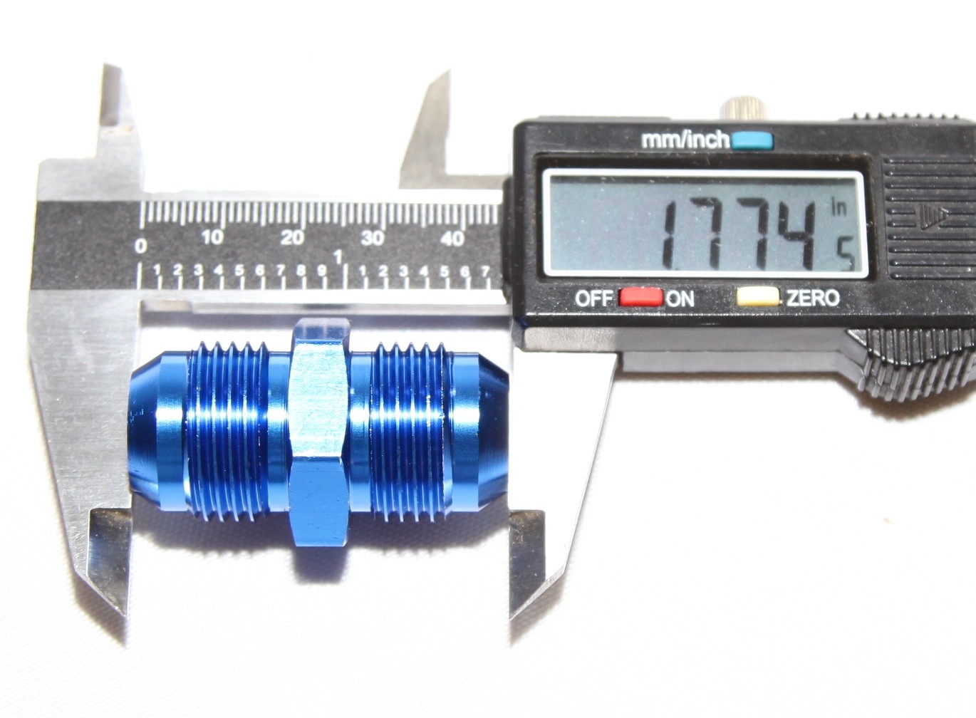 10AN AN-10 Male Thread Straight Aluminum Anodized Fitting Adapter BLUE ...