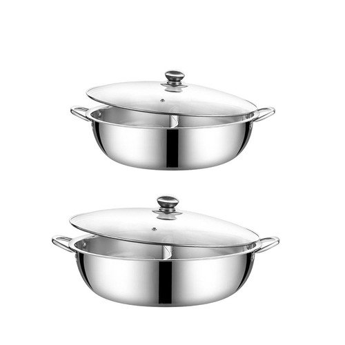 Chinese Dual Sided Pot with Divider Double Flavor Hotpot for Restaurant ...