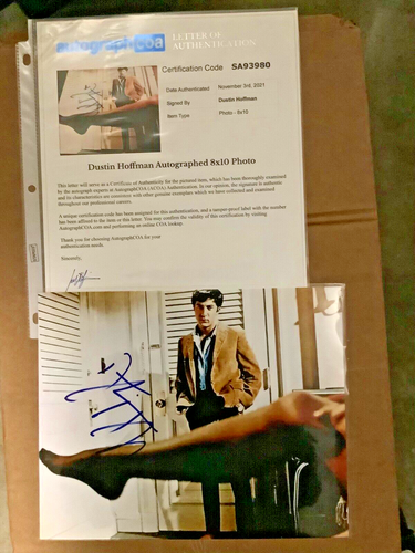 DUSTIN HOFFMAN Signed Autographed 8x10 PHOTO COA ACOA LETTER THE ...