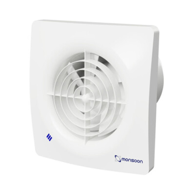 Monsoon 100mm 4" Bathroom Zone 1 IPX5 Silence Extractor Fan with Timer ...