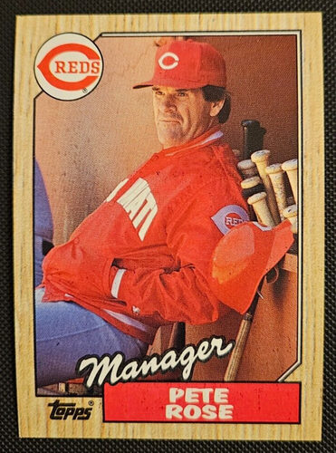 1987 Topps #393 Pete Rose Manager Card/Team Checklist! | eBay