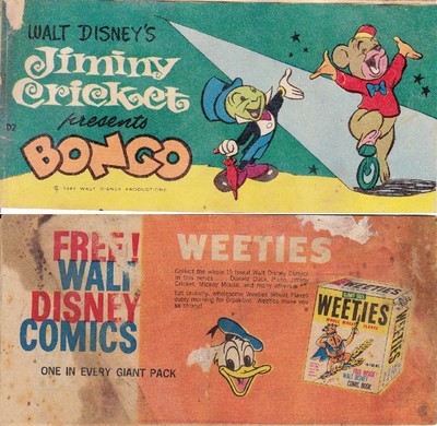 WEETIES AUSTRALIAN CEREAL PREMIUM GIVEAWAY PROMO D-2 DISNEY JIMINY ...