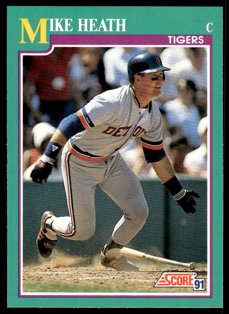 1991 Score Baseball Card Mike Heath Detroit Tigers #112 | eBay