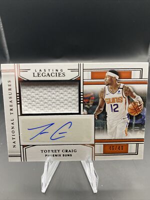 Torrey Craig 2020-21 Panini National Treasures Game Worn Jersey Patch ...