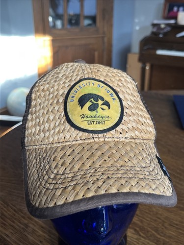 Iowa Hawkeyes RACKHAT HEADWEAR Woven Straw/Mesh 1Size Snapback Baseball ...