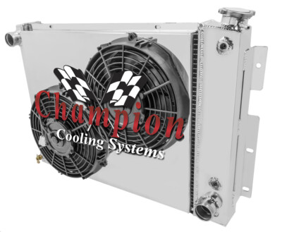 1967-1969 Chevy Camaro Aluminum 4 Row Champion Radiator,Shroud & Fans ...