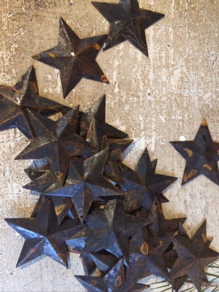 Lot 50 Rusty Black Barn Stars Star 2.25 in 2 1/4" Primitive Country ...
