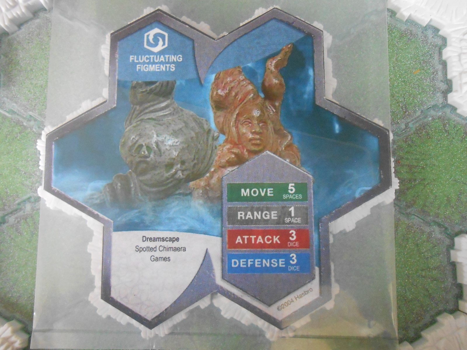 Heroscape Custom Fluctuating Figments Double Sided Card & Figure w ...